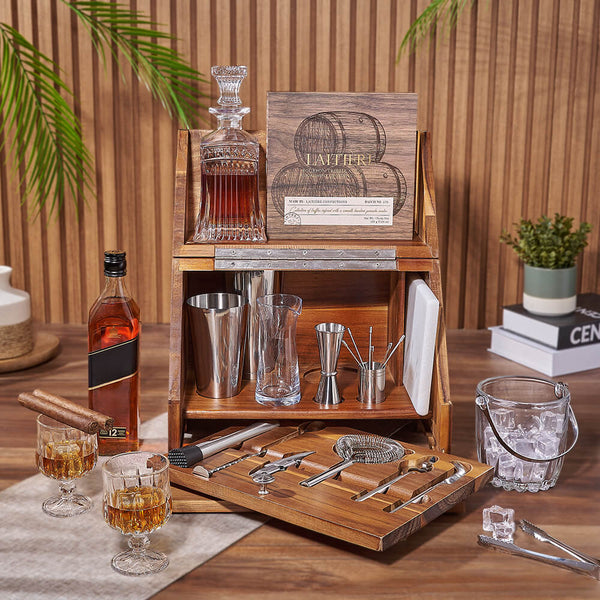 Deluxe Table Top Bar Gift Set – Liquor gift baskets – New Jersey City ...